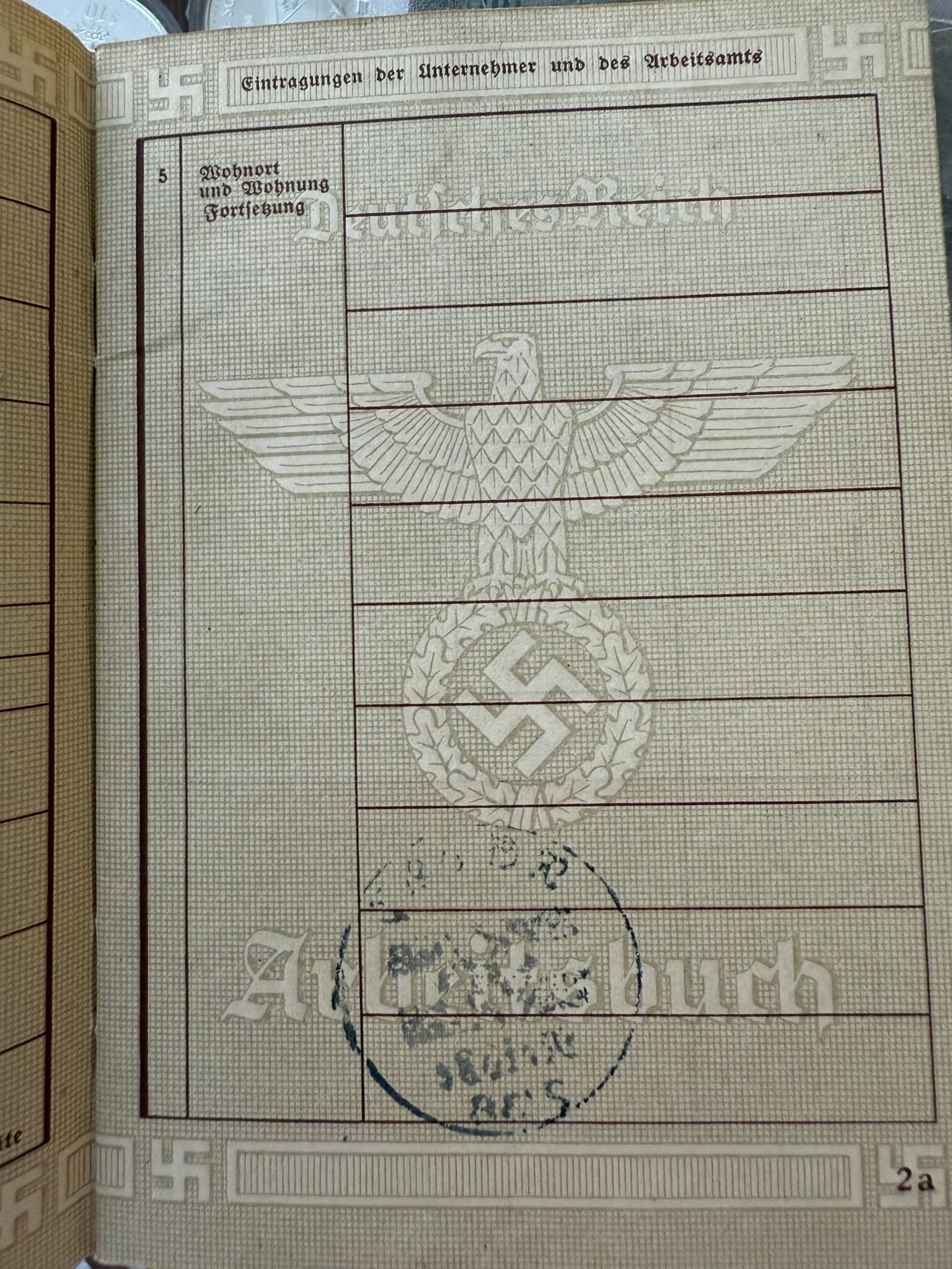 Libro De Trabajo Arbeitsbuch Alemania Nazi 卐 Tercer Reich 1941 ...